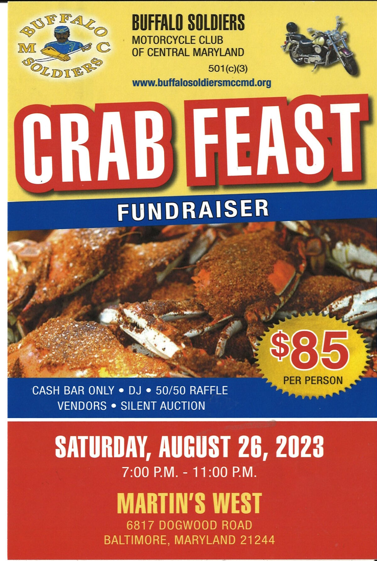 Central Md Annual Crabfeast 2023 – Buffalo Soldiers MC Central Maryland Chapter