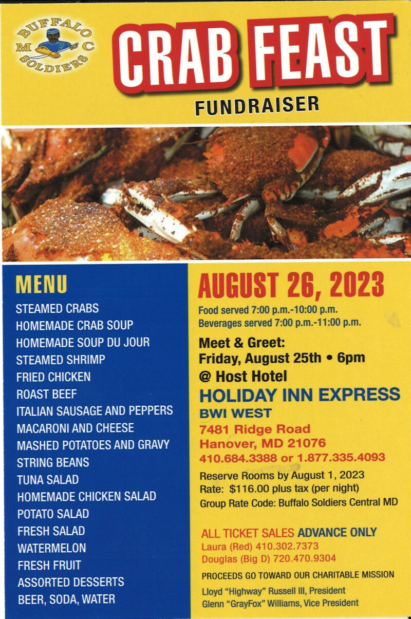 Central Md Annual Crabfeast 2023 – Buffalo Soldiers MC Central Maryland Chapter